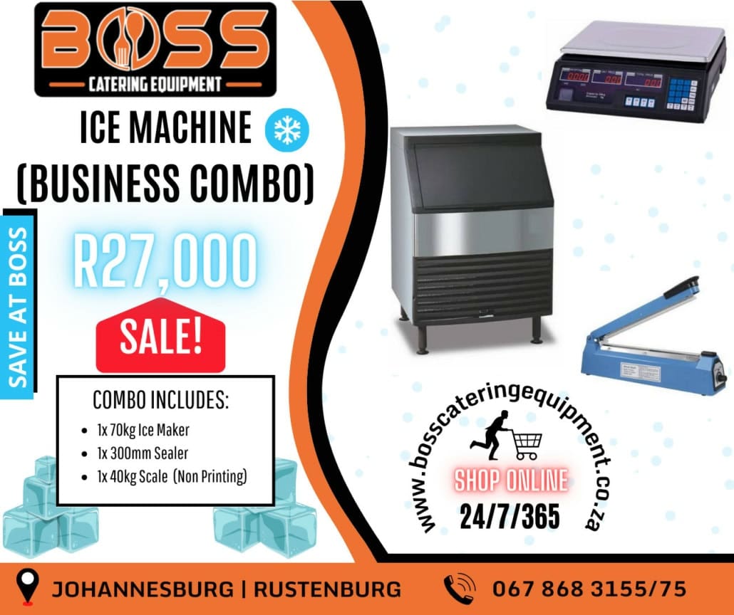 Ice Machine Combo - 70kg - Boss Catering Equipment