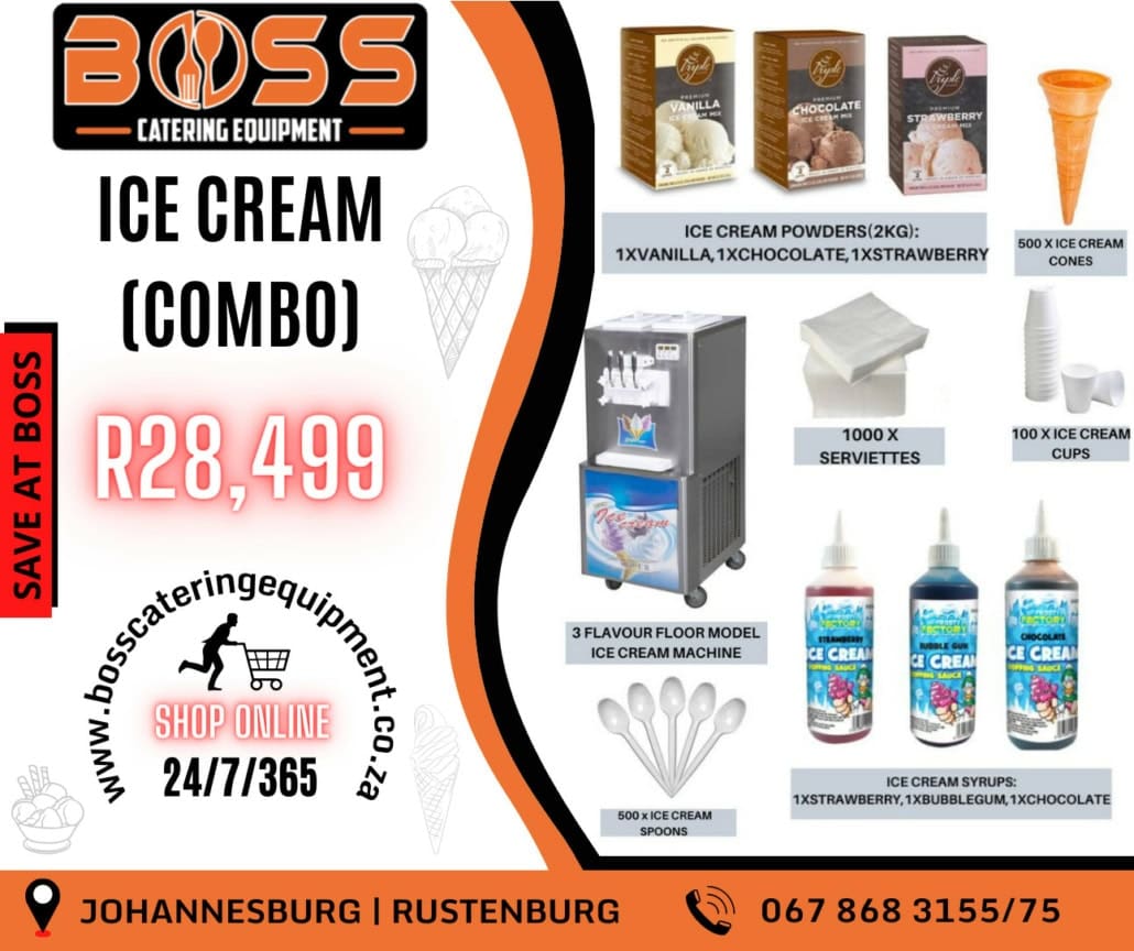 Ice Cream Machine Combo (Floor Model) - Boss Catering Equipment