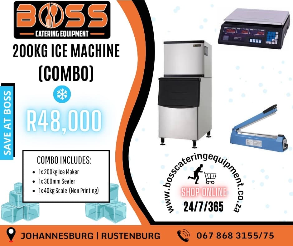 Ice Machine Combo (Xl - 200kg) - Boss Catering Equipment