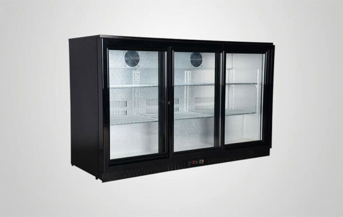 Back Bar Cooler 3 Door (Sliding) | Boss Catering Equipment | Best Prices!