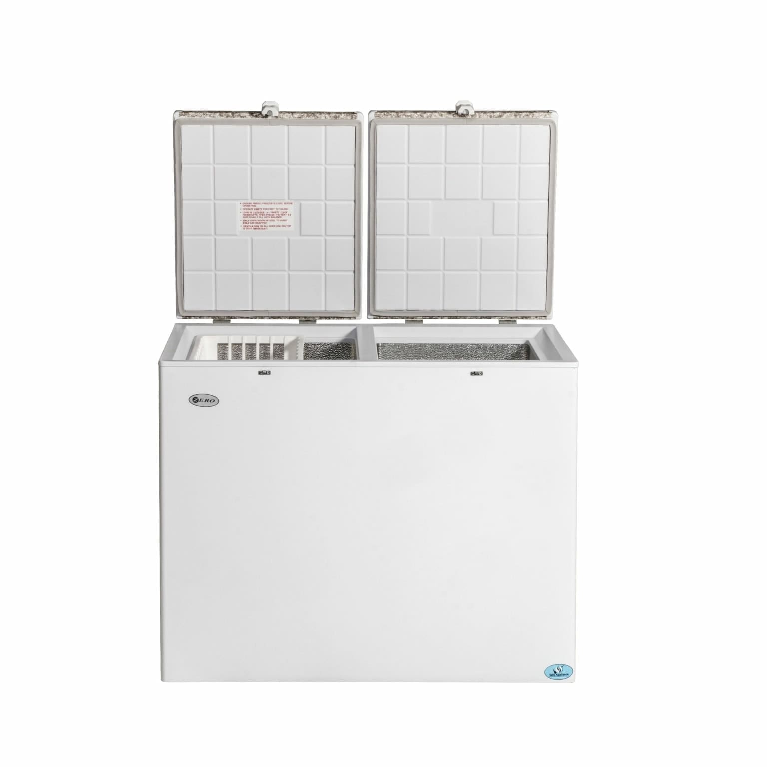 GFR260DB Zero Gas Electric Side By Side Double Bin Chest Freezer - 236L ...