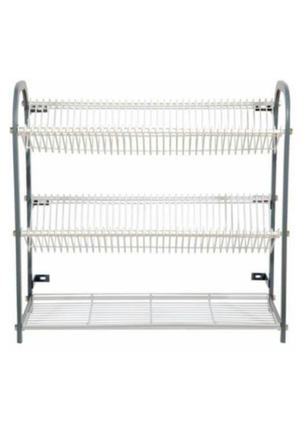 Wall Mount Crockery Rack / Dish Rack- (76 Plates + Cup Rack - 3 Tier ...