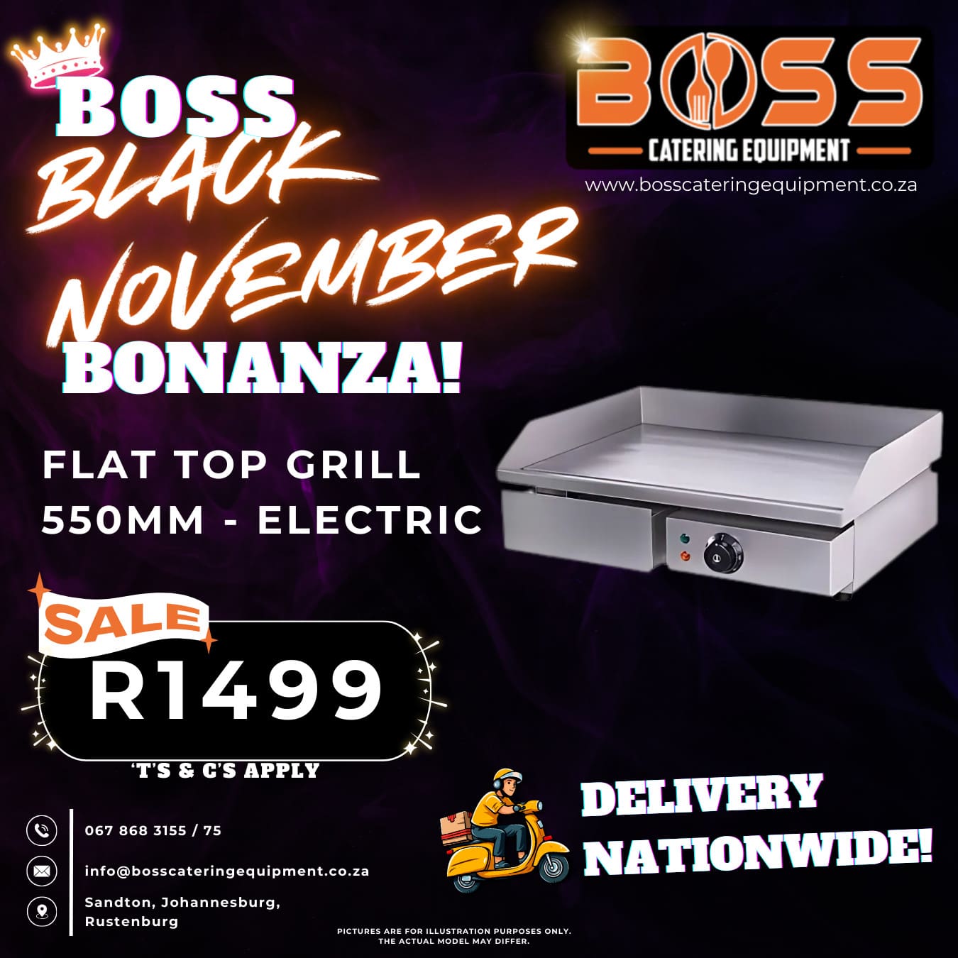 Flat Top Griller 550mm Electric - *BLACK FRIDAY* - | Boss Catering ...