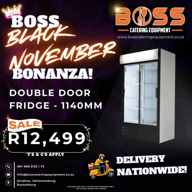 Back Bar Cooler 3 Door Fridge (Sliding) | Boss Catering Equipment ...